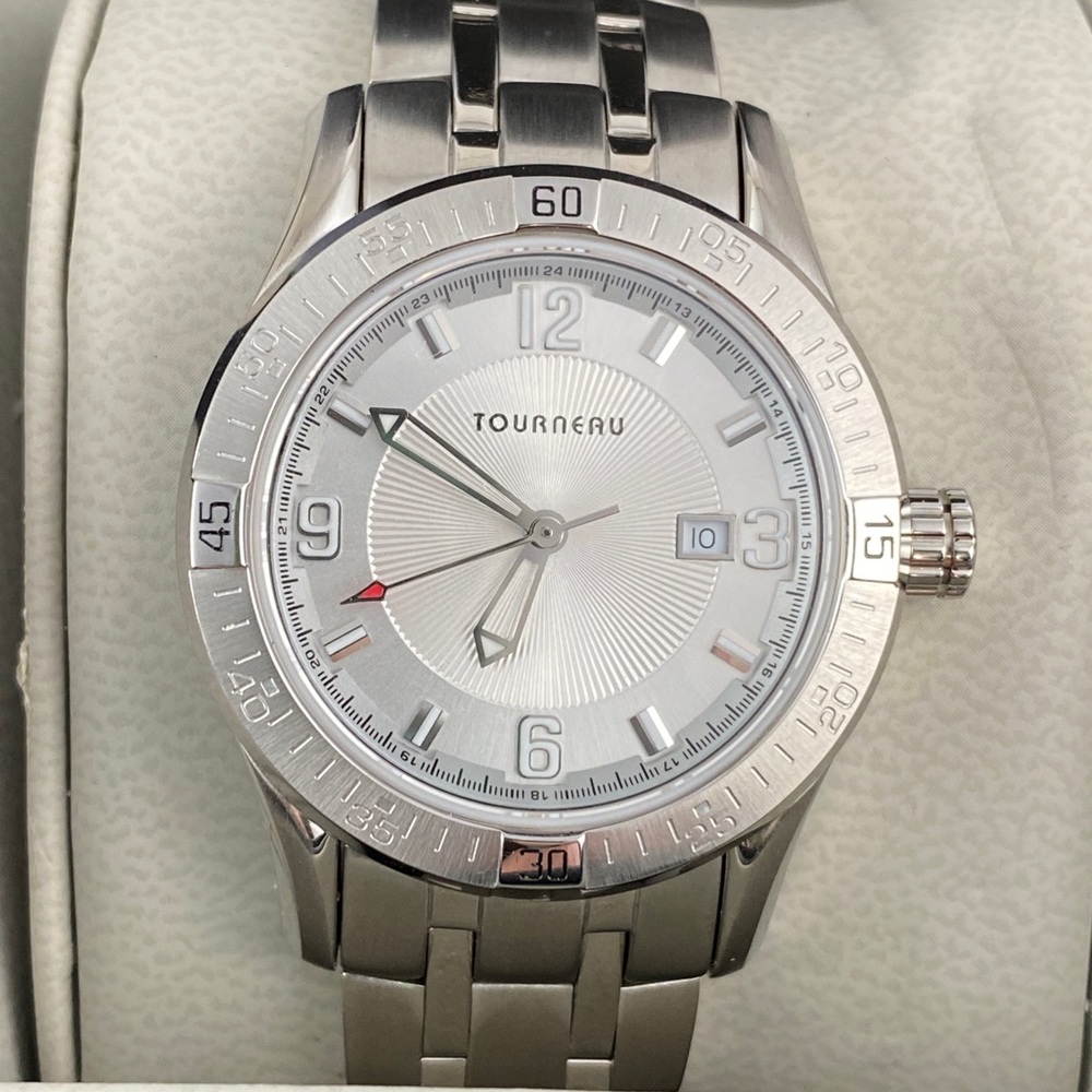 Tourneau Designed Swiss Watch Silver Tone Nibnt - Gem